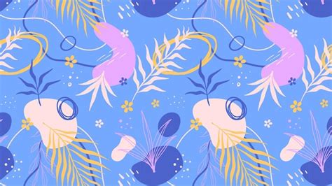 Premium Vector Abstract Floral Shape Seamless Pattern