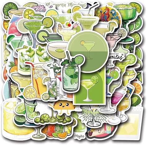 50pcs Aesthetic Margarita Stickers Pack Cool Margarita