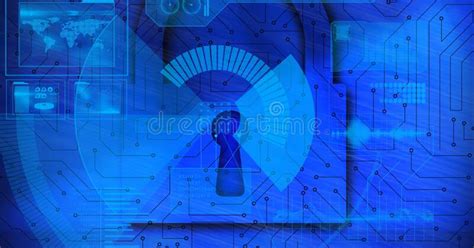 Composition Of Digital Data Processing And Computer Circuit Board Stock