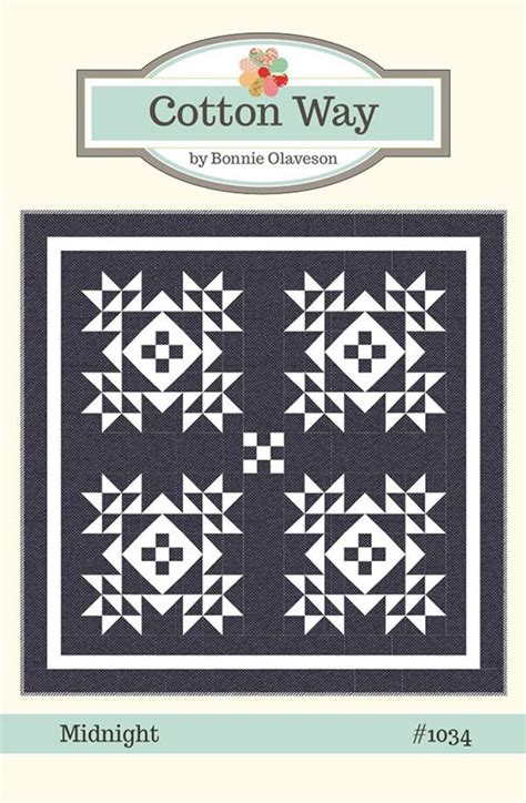 Midnight Quilt Pattern Cw1034 Yardage Friendly Pattern Two Color