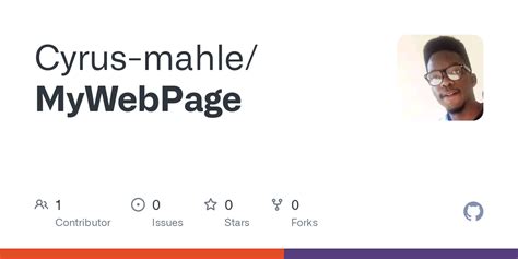 github cyrus mahle mywebpage