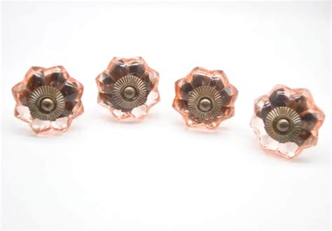 Home And Hobby Craft Supplies And Tools Clear Glass Rose Knobs Chic Vintage