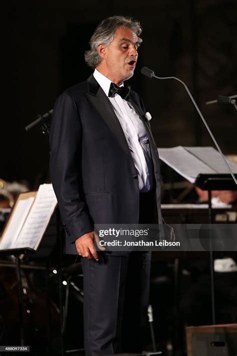 Singer Andrea Bocelli Performs At The Celebrity Fight Night Gala At