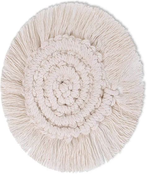 3 Pcs Macrame Table Mats Round Boho Placemats Table Mats With Tassel Woven Bohemian Tassel