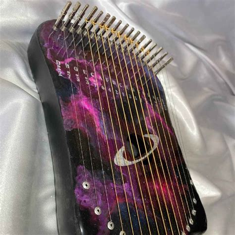 Harika Nebula 20 String Lyre Purple Cosmic Design Shopipersia