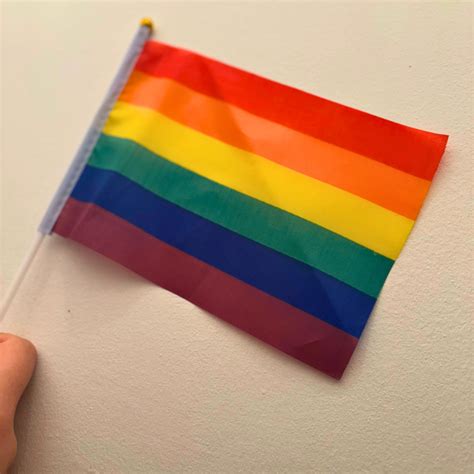 Plain Rainbow Hand Flag York Lgbt Pride