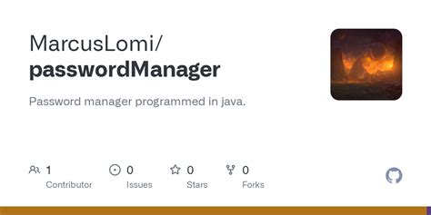 Github Marcuslomipasswordmanager Password Manager Programmed In Java