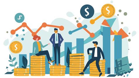 Modern Business Decrease Concept In Mixed Media Flat Style