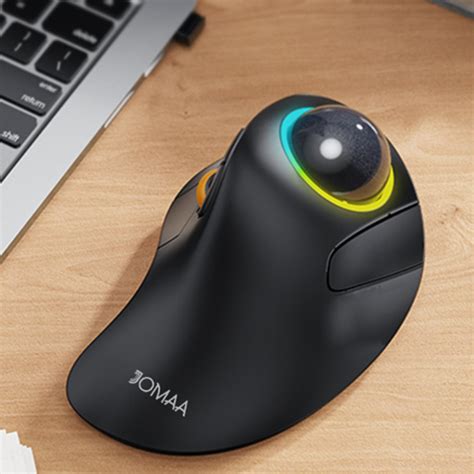 Ergonomic Rgb Rollerball Mouse 2 4g And Bluetooth Compatible Rechargeable