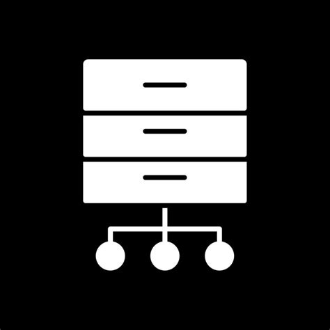 Database Connection Glyph Inverted Icon Design 43977050 Vector Art At