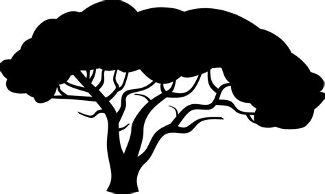 African Tree Silhouette Vector