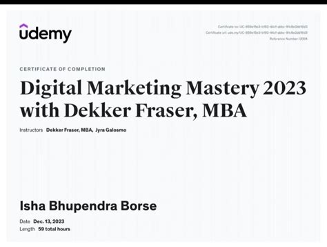 Isha Borse On Linkedin Udemy Udemycourse Udemycertificate Mba