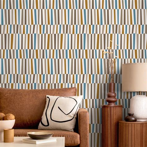 Chic Mid Century Modern Peel And Stick Wallpaper