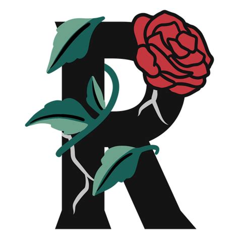 Letter R Alphabet Rose Png And Svg Design For T Shirts