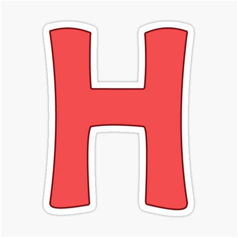 Letter H Red Sticker For Sale By Ziphgames Redbubble