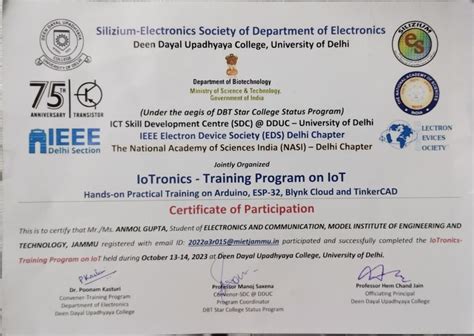 anmol gupta on linkedin training delhiuniversity iot ieee