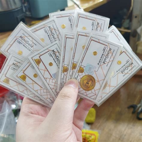Jual Lm Logam Mulia Mini Gold Minigold Certificate Of Assay 005 005