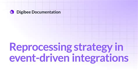 reprocessing strategy in event driven integrations digibee documentation