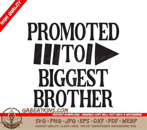 Promoted To Biggest Brother Svg Gabe Atkins Designs
