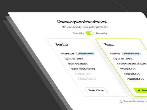 Pricing Plan Modal Design By Erfan Ernad Studio On Dribbble