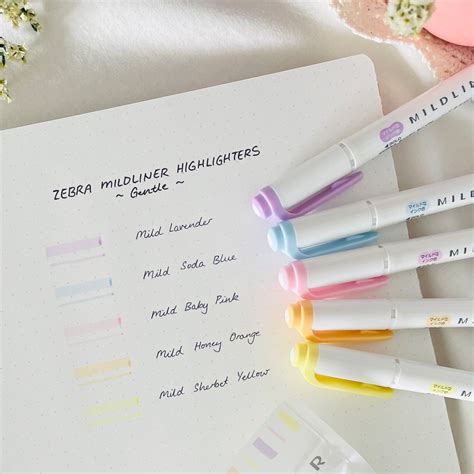 Zebra Mildliner Highlighters 5 Pack Gentle Mizu No Oto