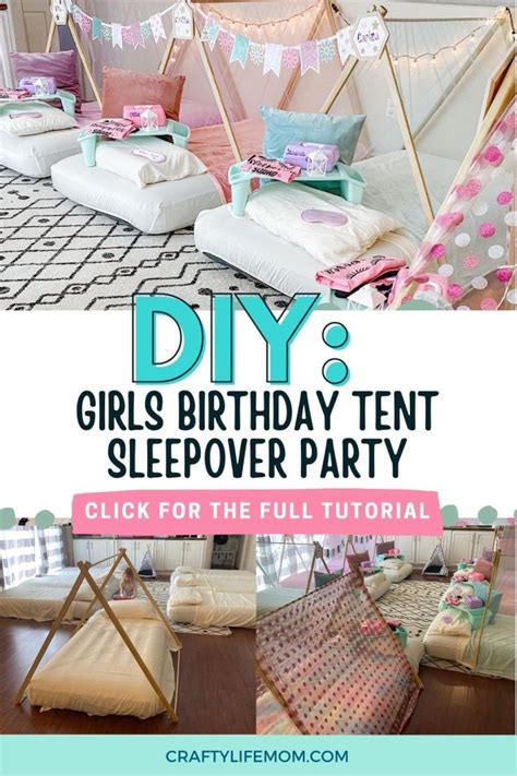 Diy Tent Sleepover Girls Party Birthday Sleepover Ideas Sleepover