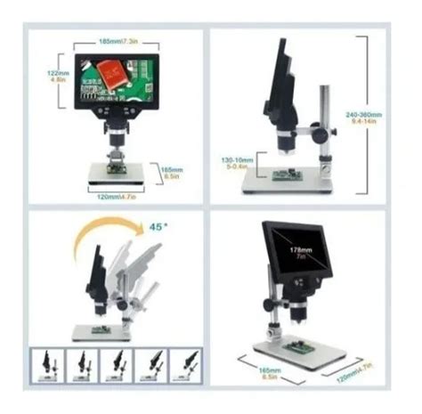 Microscópio Lcd 7 Hd 1080p Digital 1x À 1200x Vídeos E Fotos Frete Grátis