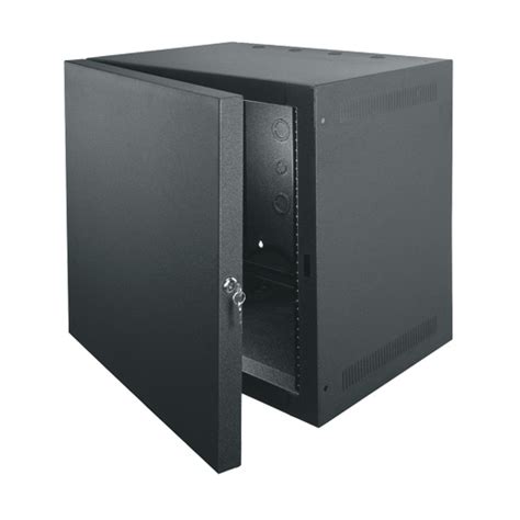 Rack Fixed Wall Rack 10 Space 17d Locking Front Door Cablelan