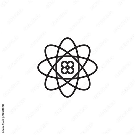 Quantum Icon Science Sign Nuclear Symbol Electrons And Protons Atom