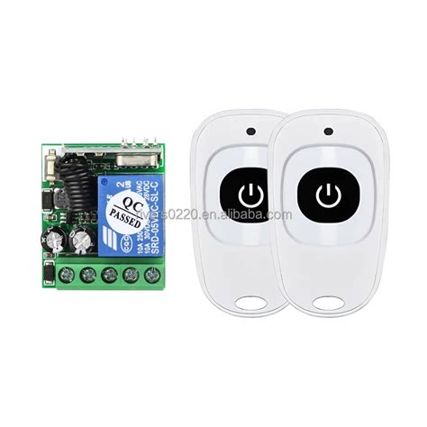 Universal RF Remote Control With 1 Button And 433 MHz DC 12 V 1 Channel Relay Receiver Module