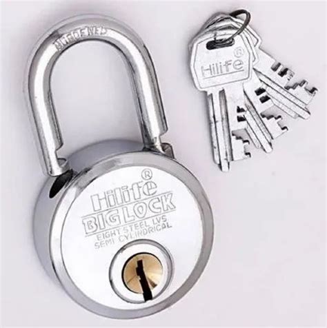 Stainless Steel 60mm Hilife Big Lock 8 Lever Round Padlock At ₹ 55
