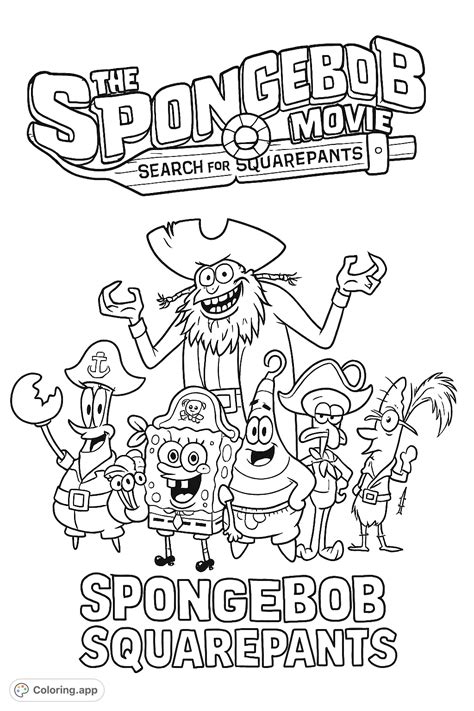 Spongebob Movie Crew Coloringapp