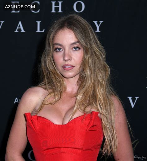 Sydney Sweeney Sexy Shows Off Her Stunning Cleavage In A Steamy Red