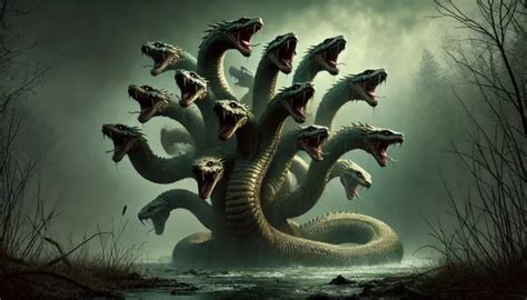Hydra Serpent Monster Regrowing Heads In Ancient Greek Legend
