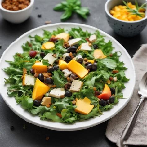A Salad With A Bunch Of Different Types Of Fruit On It Premium Ai