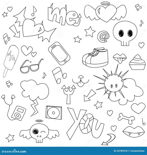 Teen Doodle Vector Illustration 24789418