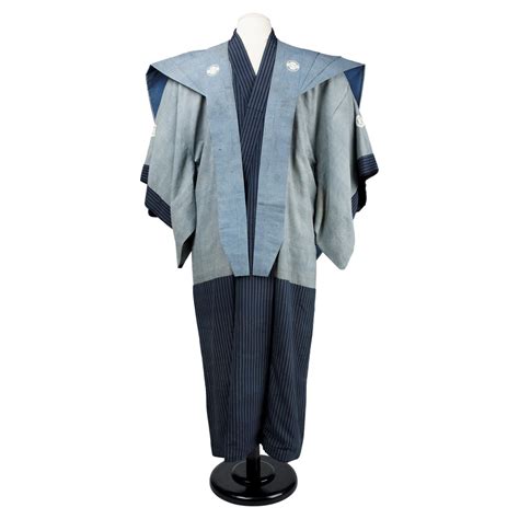 Indigo Silk Samurai Kimono Kosode And Kamishimo Japan Late 19th