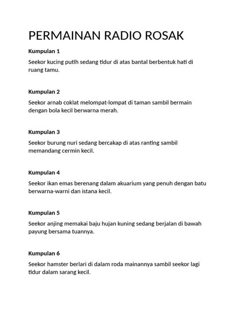 Permainan Radio Rosak Pdf