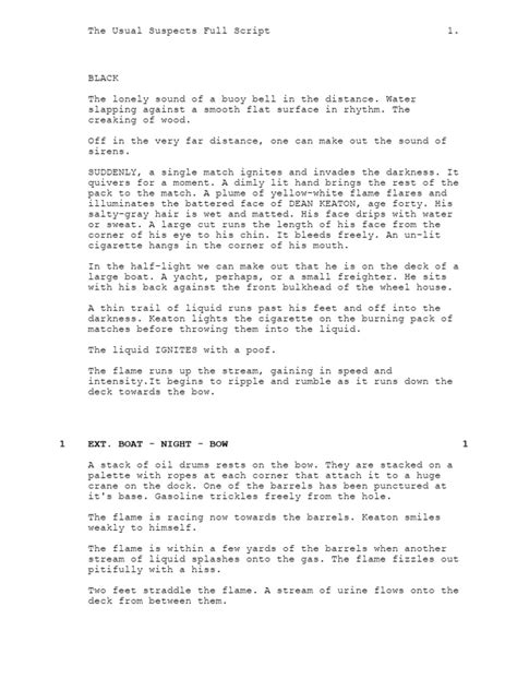 The Usual Suspects Full Script Pdf