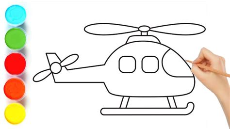 How To Draw A Helicopter Helicopter Drawing Easy Youtube