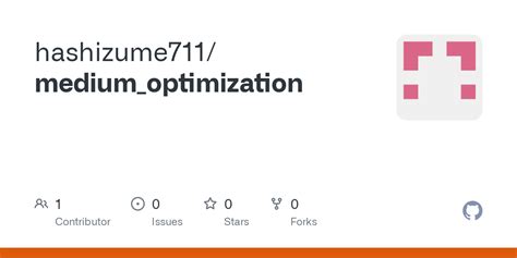 Github Hashizume711mediumoptimization
