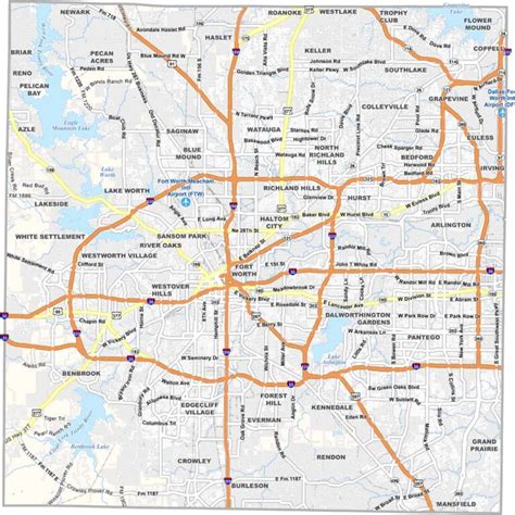 Tarrant County Map Texas Us County Maps