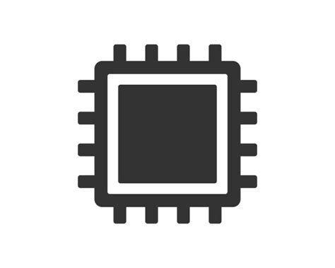 Ai Computer Microchip Icon Cpu Processor Chip Vector Image
