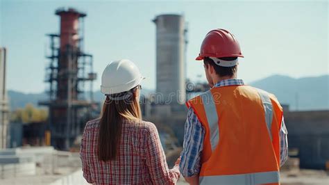 Generative Ai Senior Engineer And Female Foreman Team Checking Project
