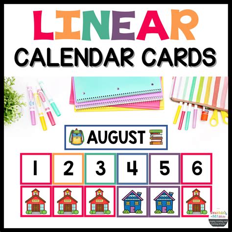Linear Calendars For Preschool Teaching Mama