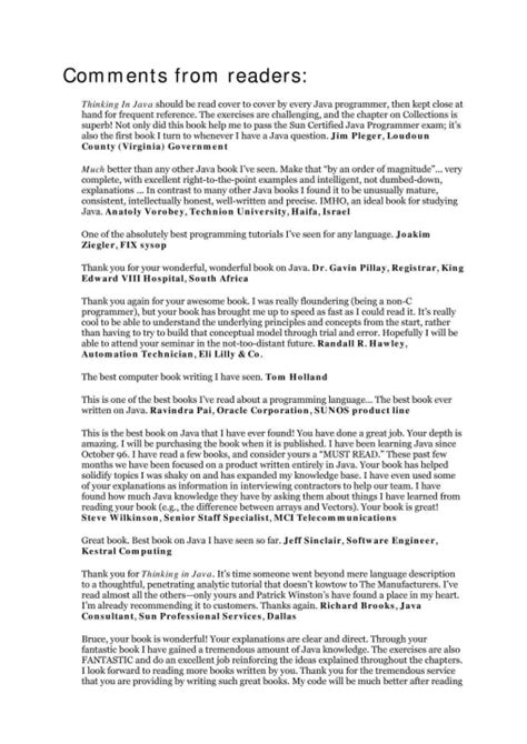 Thinking In Java 4th Edition