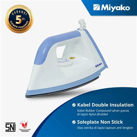 Setrika Miyako El 1008 M Detail Setrika Setrika Miyako Indonesia