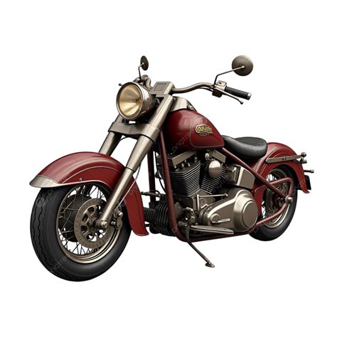 Vintage Red Motorcycle With A Chrome Finish Classic Design Vintage Red Motorcycle With A Chrome