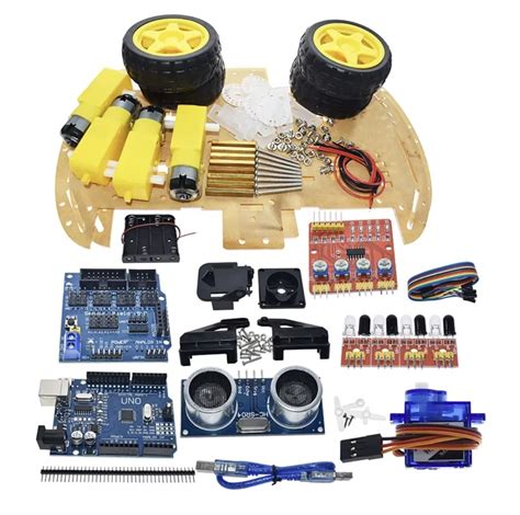 smart arduino robot car chassis kit with arduino and all parts 4wd 4