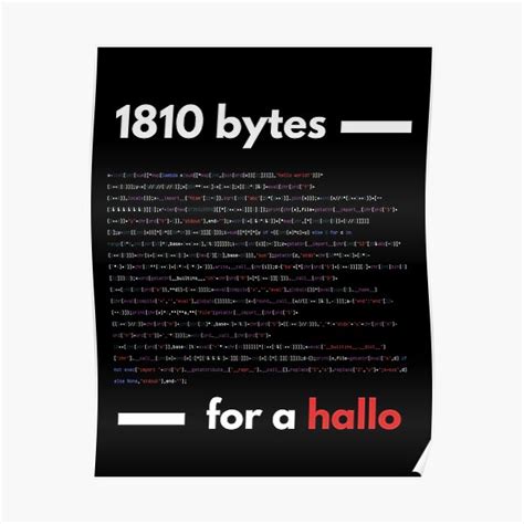 Hello Code Poster By Kaizenbabe Redbubble
